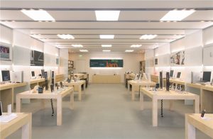 #056 Modern Wooden Apple Store Design Phone Store Design - Custom ...