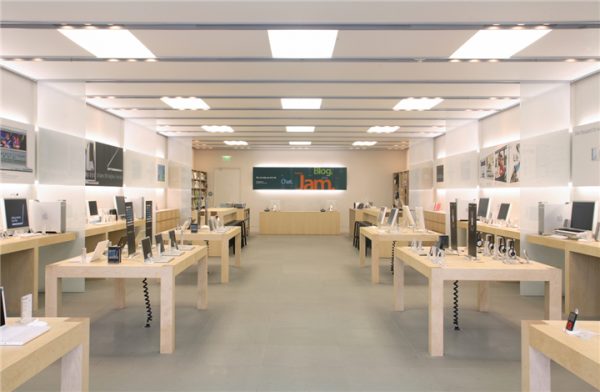 #056 Modern Wooden Apple Store Design Phone Store Design - Custom ...
