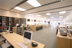 #056 Modern Wooden Apple Store Design Phone Store Design - Custom ...